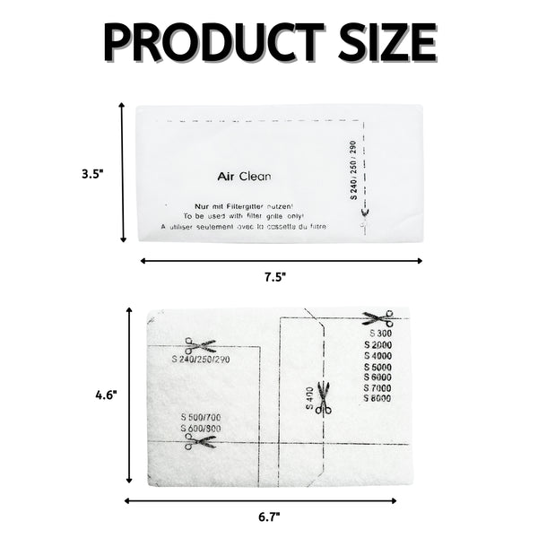 Nispira AirClean and Motor Protection Filters Replacement Compatible w