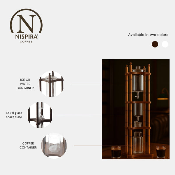 Nispira Cold Brew Coffee Maker Drip Tower – Adjustable Iced Coffee Sys