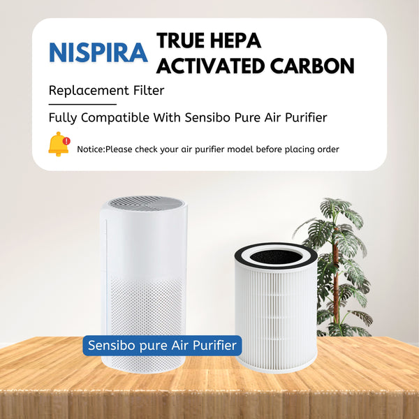 Nispira 3-in-1 True HEPA Activated Carbon Replacement Filter Compatibl