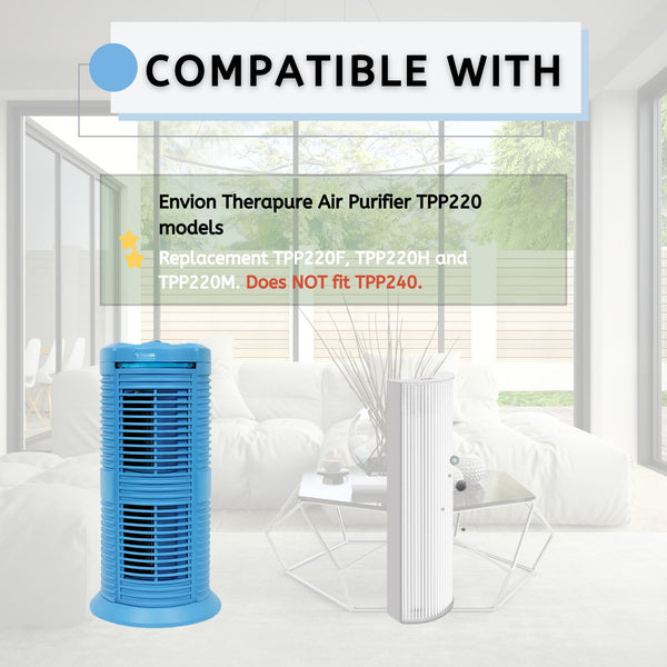 Nispira True HEPA Air Filter Compatible with Envion Therapure Air Puri