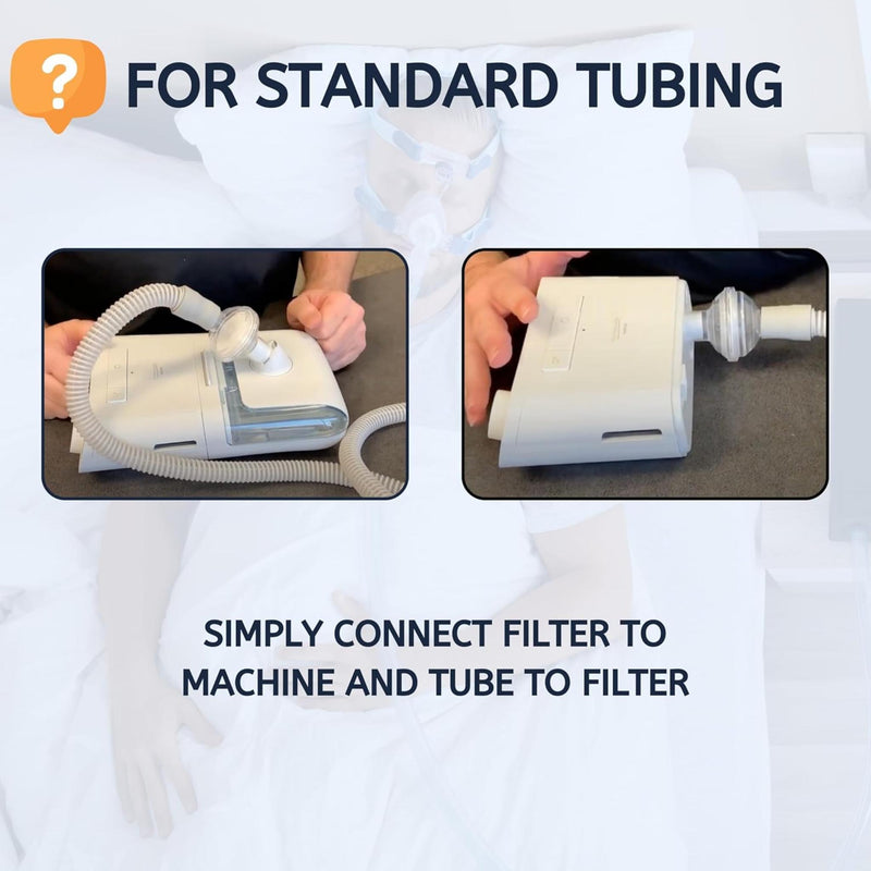 Nispira CPAP Bacteria Inline Filter for BiPAP CPAP Machines Outlet 25